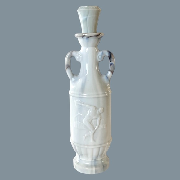 Jim Beam | Dining | 971 Jim Beam Vintage Grey White Slag Glass Liquor ...